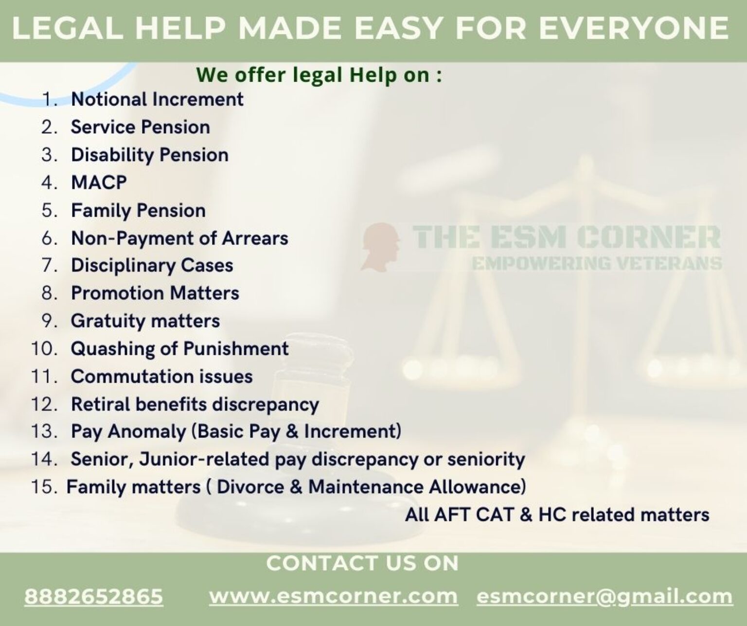 ESM Corner Your all in 1 Partner in Ex-Servicemen Welfare