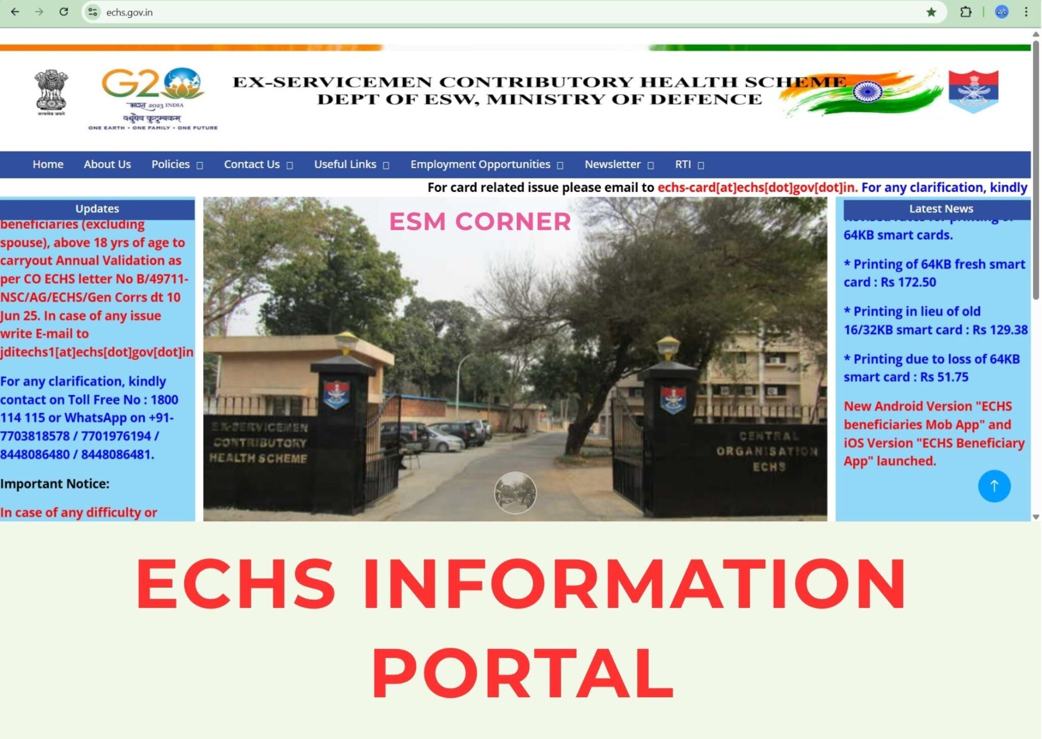 ECHS Portals Guide: Health Benefits, Smart Cards & Claims