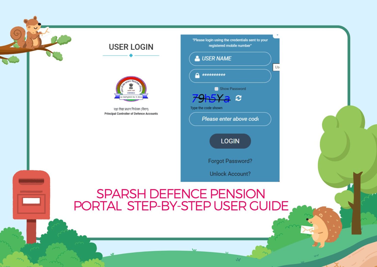 SPARSH Defence Pension Portal: 9 steps Complete User Guide
