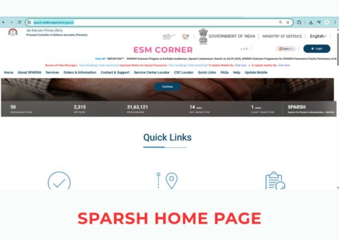 SPARSH Defence Pension Portal: 9 steps Complete User Guide