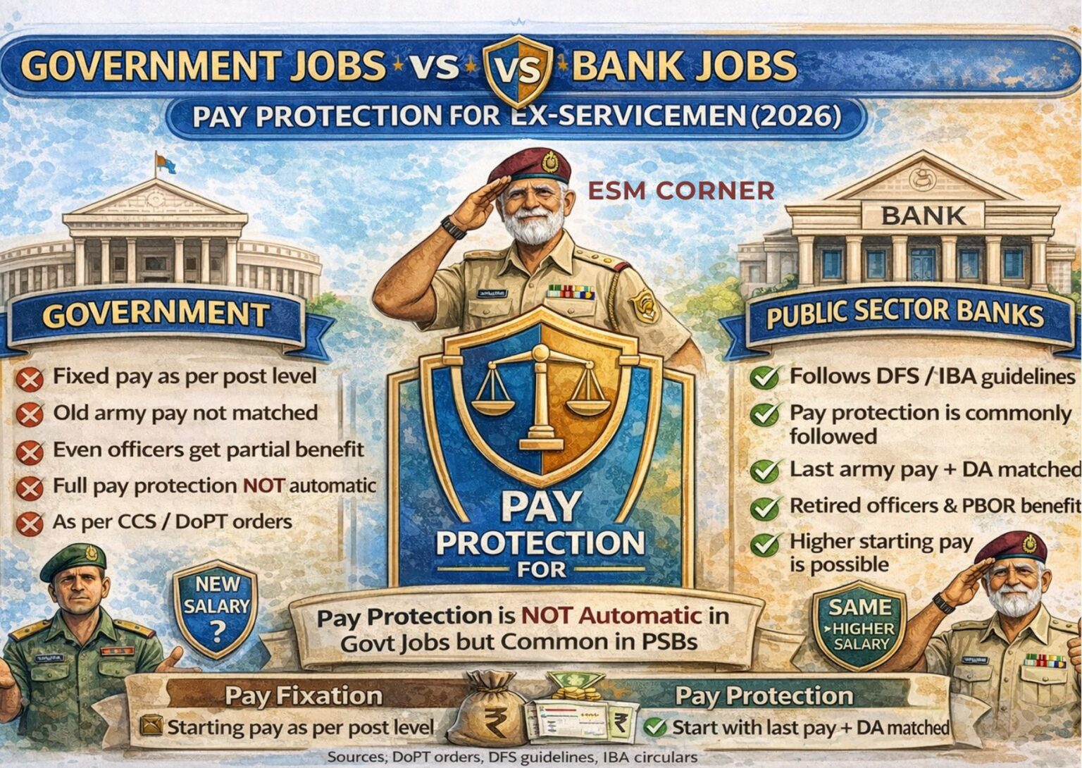 Understanding Pay Fixation & Pay Protection for Ex-Servicemen